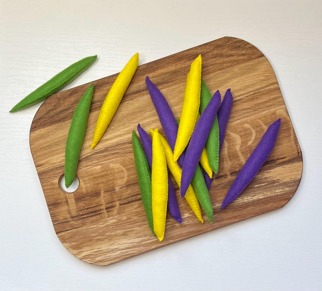 Felt Colorfull Beans Play Food Set - 15 Pieces for Kids Pretend Play ...