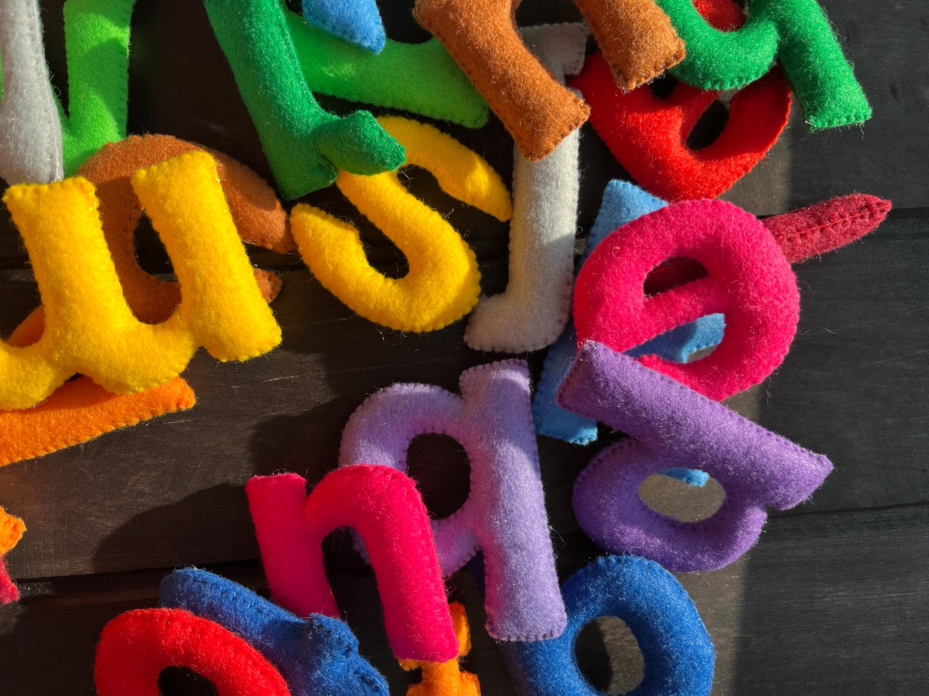 Felt Lowercase Alphabet Letters, Educational Toy for Kids, Soft ...