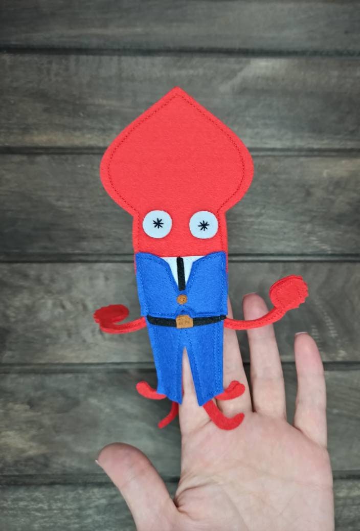 Felt Sea Animals Finger Puppets, Shark; Starfish; Jellyfish; Crab ...