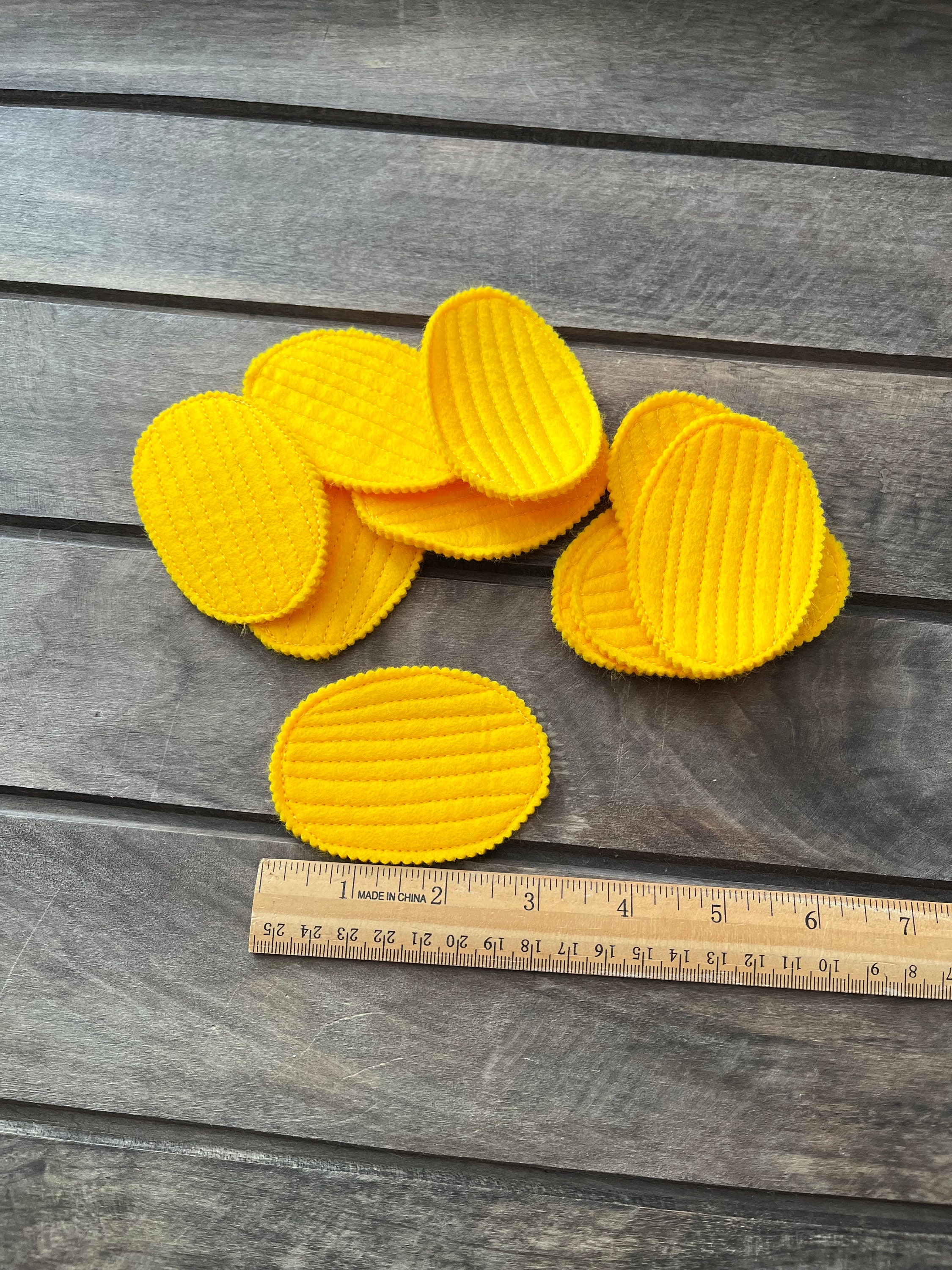 Felt Potato Chips Set - Pretend Play Kitchen Vegetable Snack Toy for ...