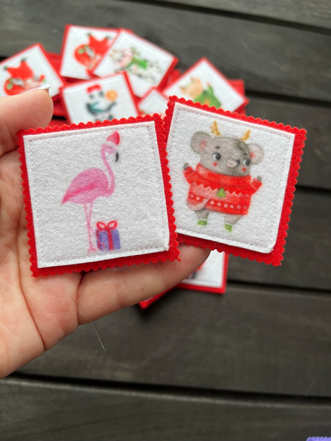 Felt Matching Game for Children - Fun and Educational Toy With 12 Pairs ...