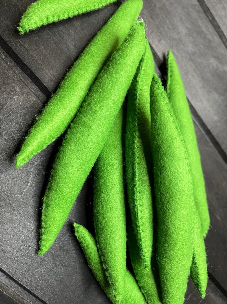 1 Felt Bean Pretend Play Food - Felt Vegetable - Fun Play Food for ...