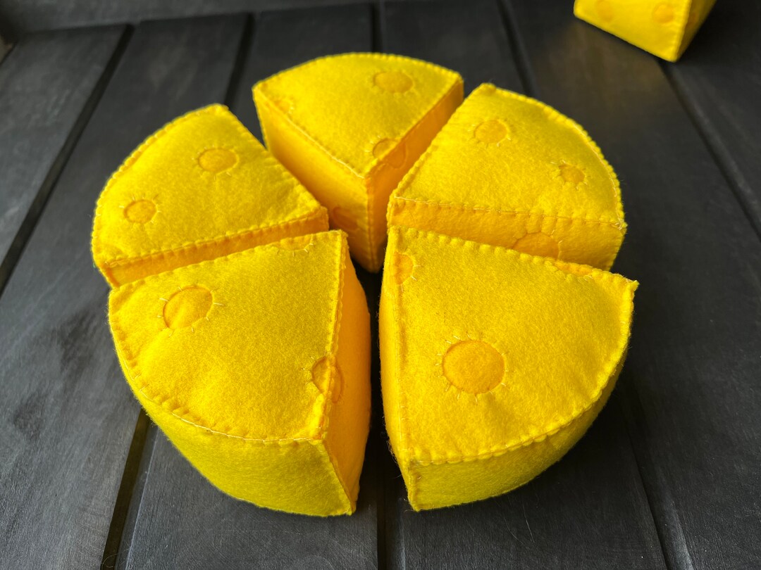 Felt Cheese, Felt Food for Kids, Head of Cheese, Pretend Play Kitchen ...