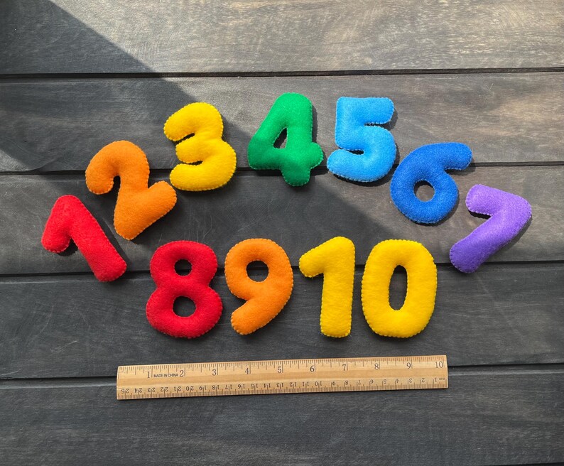 Felt Rainbow Numbers Set - Educational Toys for Counting & Color ...