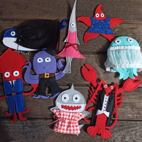 Shark Finger Puppet - Etsy