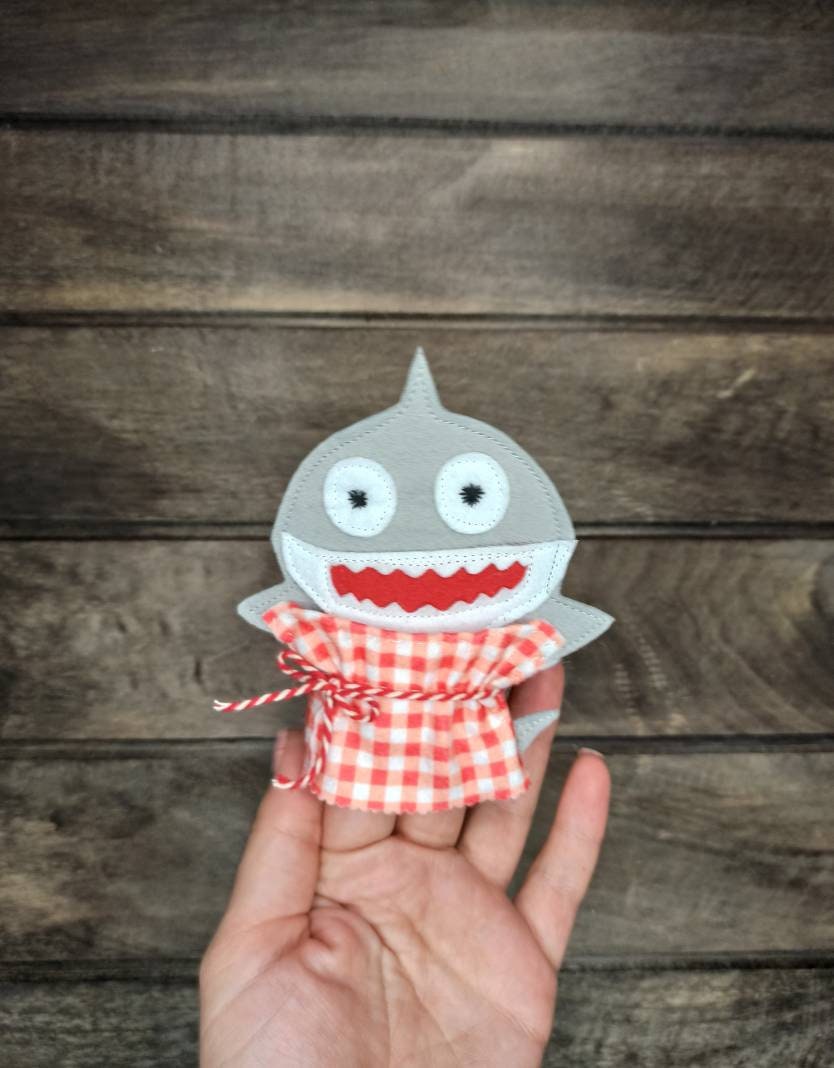 Felt Sea Animals Finger Puppets, Shark; Starfish; Jellyfish; Crab ...