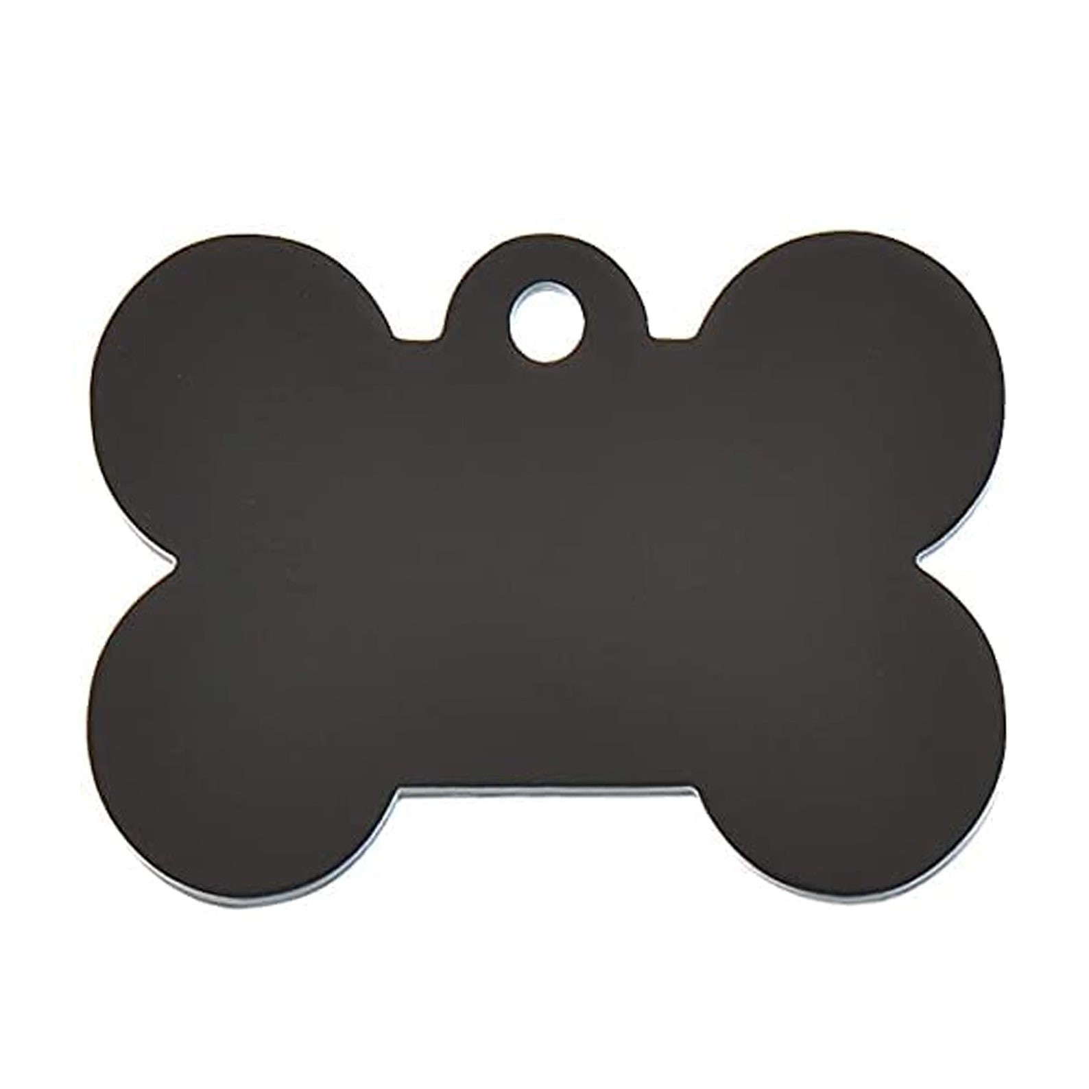 Large Personalised Bone Shape Dog ID Tag Black Aluminium Laser | Etsy
