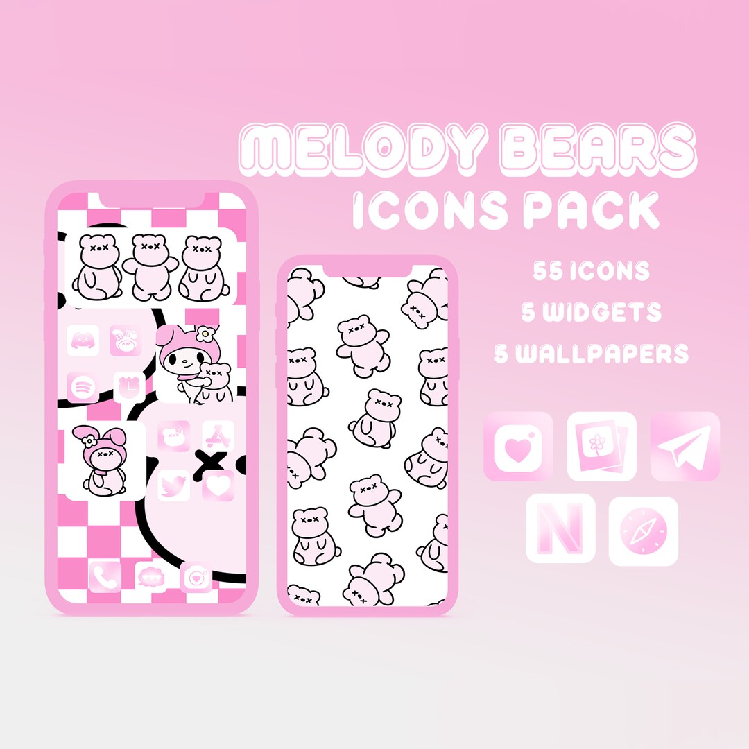Melody Bears IOS, Ipados and Android Icons Pack - Etsy