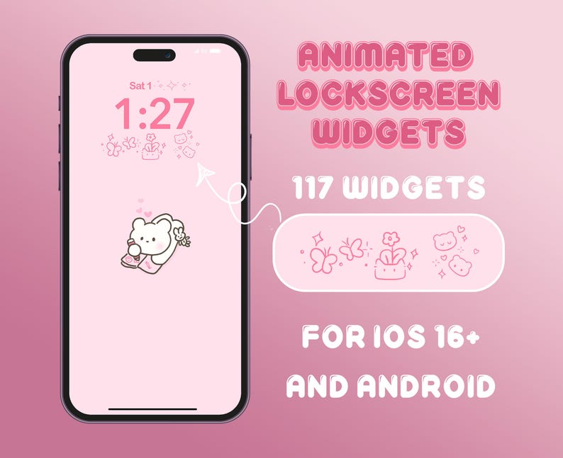 117 Cute Animated Lockscreen Widgets for Ios 16+ and Android - Etsy