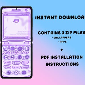 Y2K Flip Phone Retro Android Icons Pack for Samsung Z Flip Phones and ...