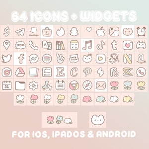 Simple Flowers IOS, Ipados and Android Icons Pack Phone Theme - Etsy