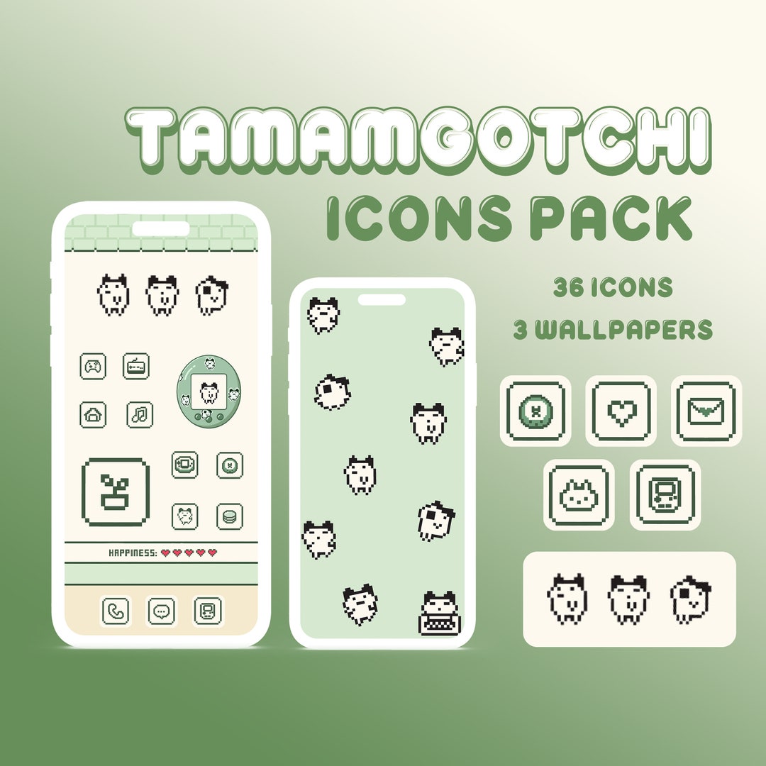 Tamagotchi IOS, Ipados and Android Icons Pack Phone Theme - Etsy