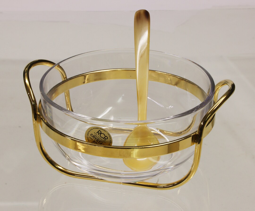 Vintage Gold Plated Cheese Bowl Rede Guzzini - Etsy
