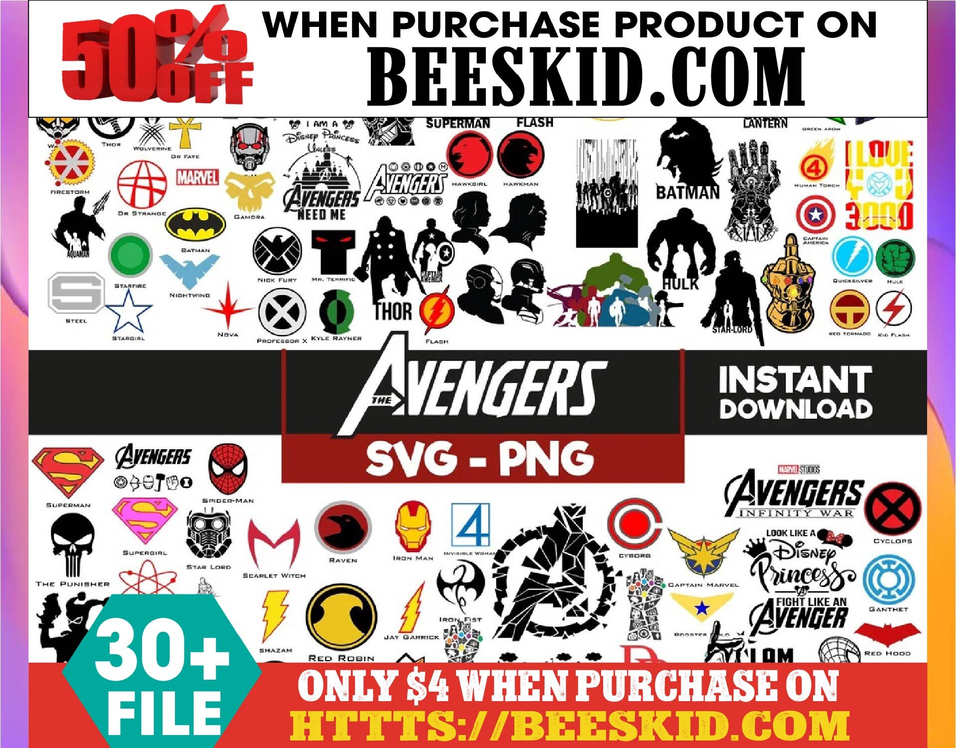 Marvel SVG Bundle Marvel SVG Mega Bundle Superhero Svg - Etsy