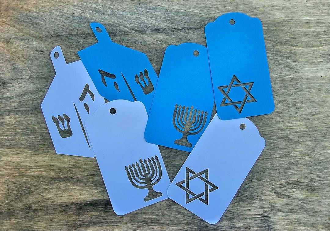 Hanukkah Gift Tags | Chanukah Gift Tags | Blue and White | Menorah Gift ...