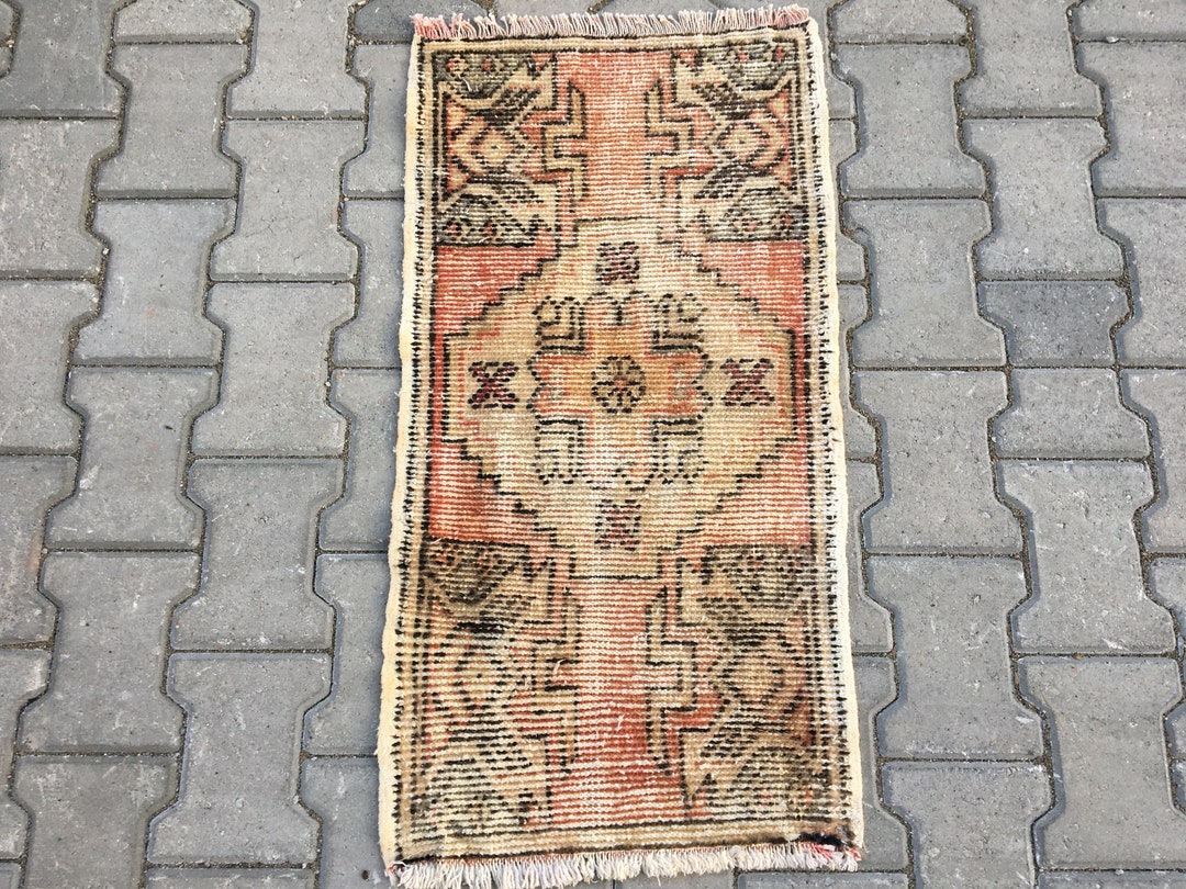 Handmade Wool Small Oushak Rug,vintage Turkish Small Rug,door Mat Rug ...
