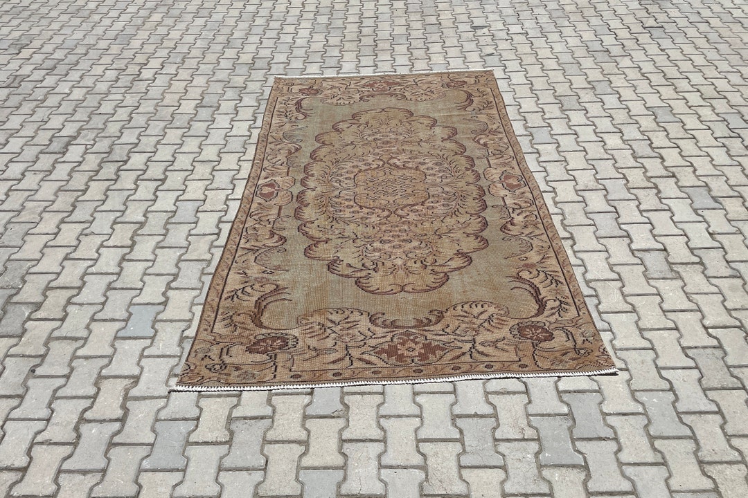 5.8 X 9.2 Ft, Handmade Pastel Area Floor Minimalsit Turkish Vintage ...