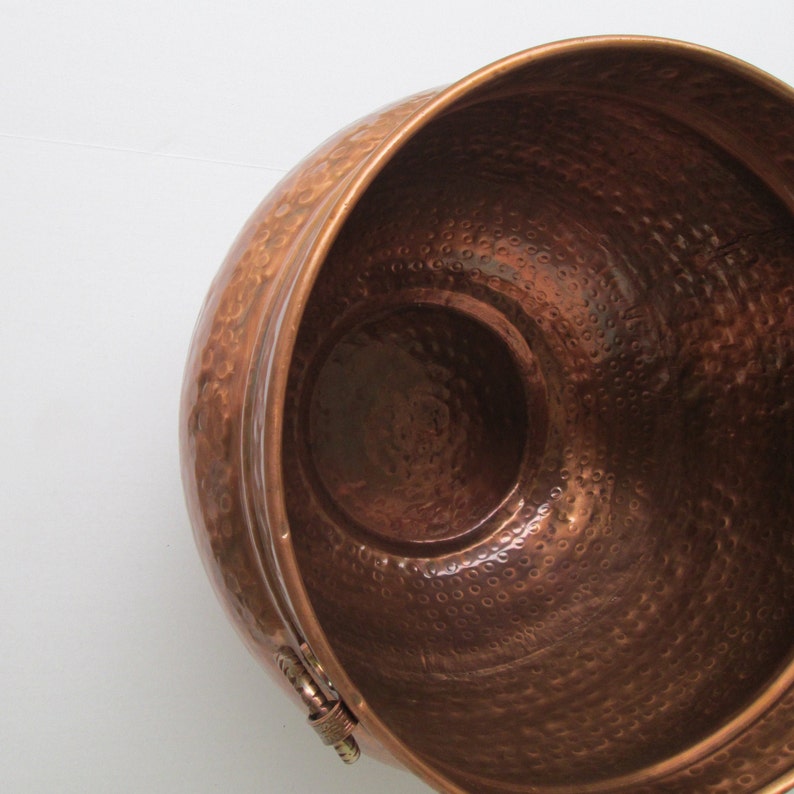 Large Solid Copper Planter 15D x 14H Hand Hammered | Etsy