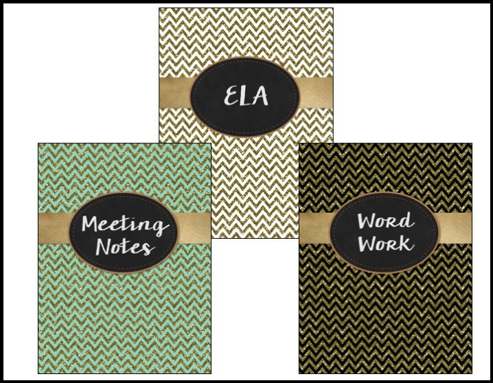 Editable Binder Covers and Spines - Glitter - Etsy