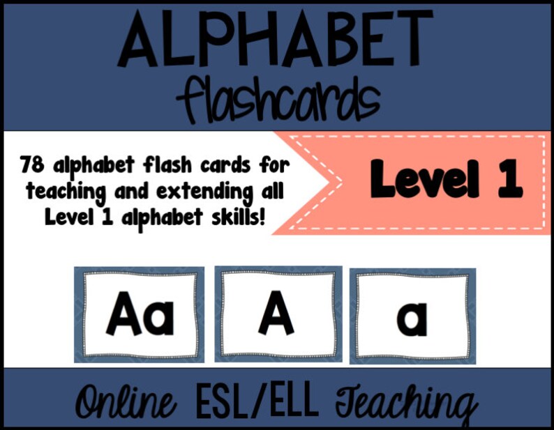 Online ESL Teaching (VIPKID Level 1) Alphabet Cards - Etsy