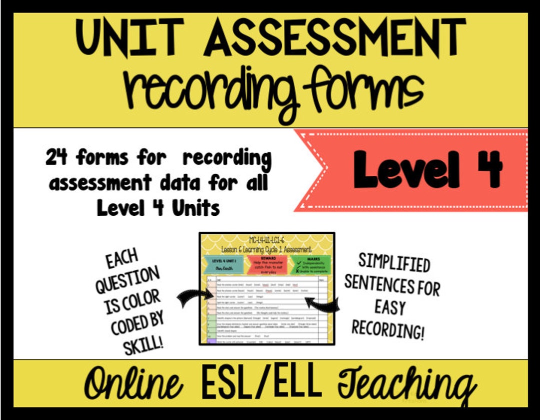 Online ESL Teaching Assessment Recording Form (VIPKID Level 4) - Etsy