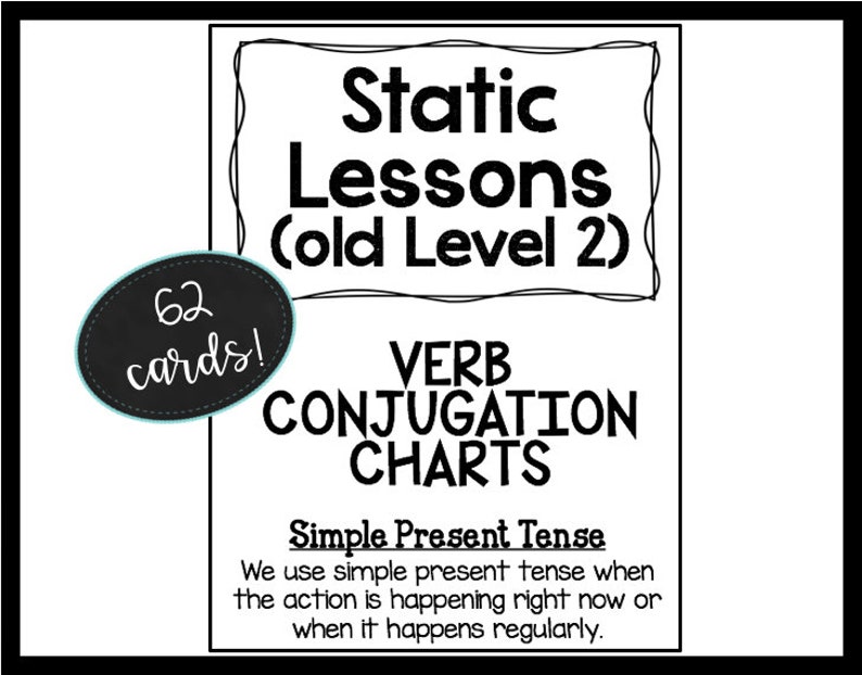 Online ESL Simple Present Tense Verb Conjugation Charts VIPKID Level 2 ...