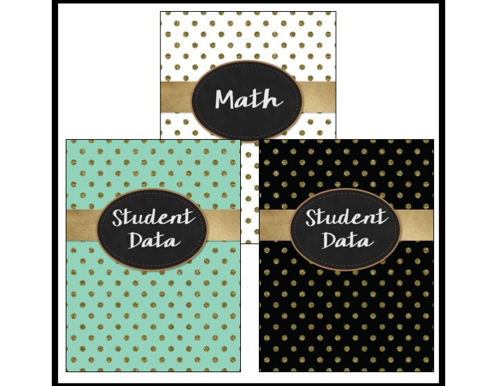 Editable Binder Covers and Spines Glitter - Etsy