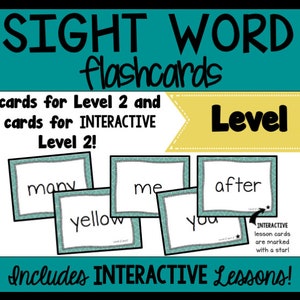 Online ESL Teaching Sight Words vipkid Level 2 INCLUDES INTERACTIVE - Etsy