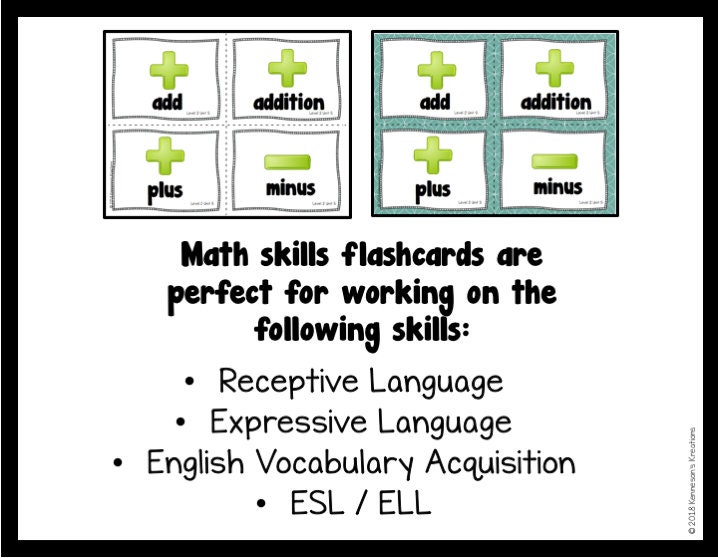 Online ESL Teaching Math Flashcards vipkid Level 2 - Etsy