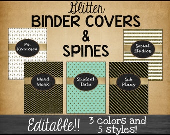 Planner Cover Page 10 Editable Binder Covers and Spines - Etsy