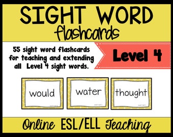 Online ESL Teaching Vocabulary Flashcards vipkid Level 4 - Etsy