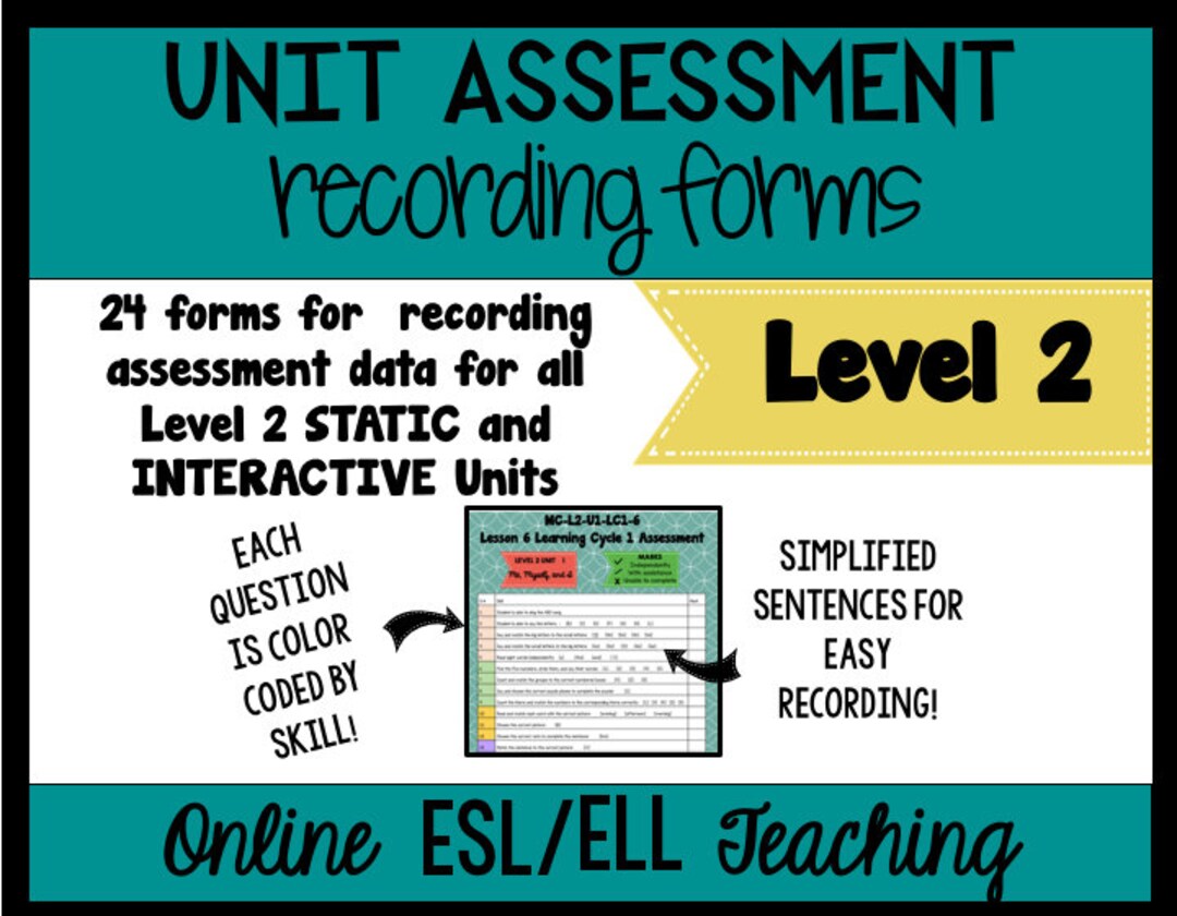 Online ESL Teaching Assessment Recording Form (vipkid Level 2) - Etsy