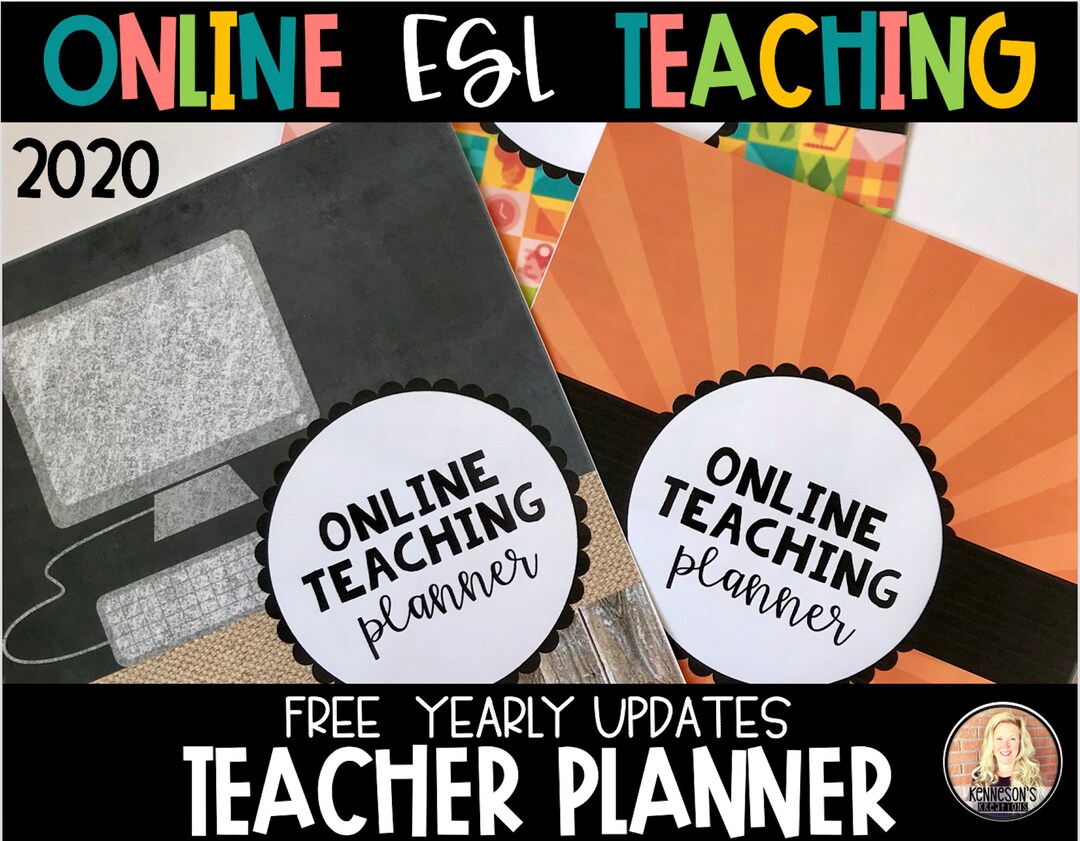 Planner Editable Binder Covers and Spines Online Teaching - Etsy