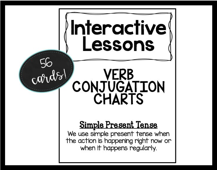 Online ESL Simple Present Tense Verb Conjugation Charts VIPKID Level 2 ...
