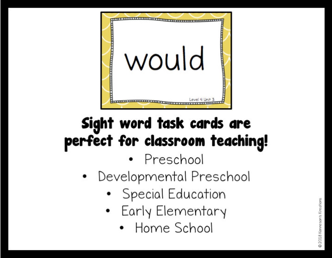 Online ESL Teaching Sight Words VIPKID Level 4 | Etsy