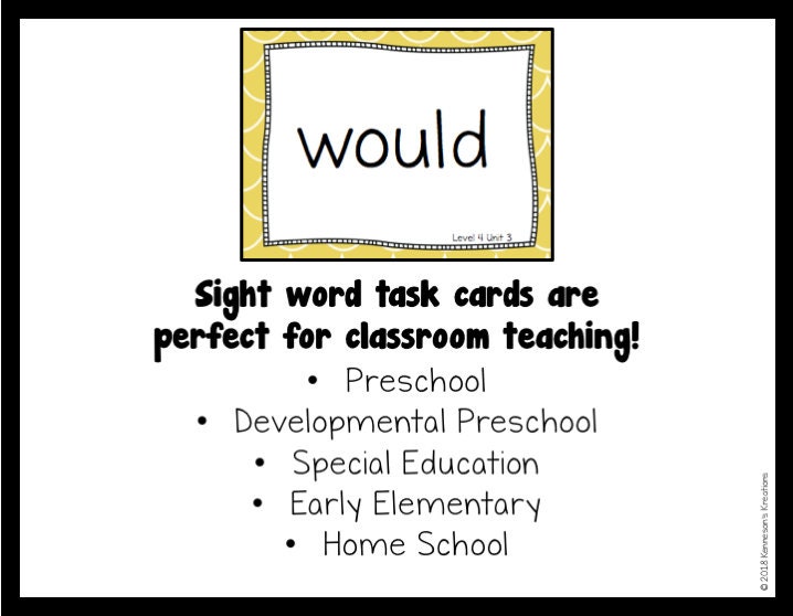 Online ESL Teaching Sight Words VIPKID Level 4 - Etsy