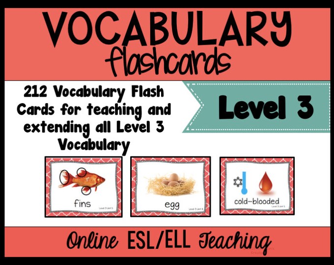 ESL Level 2 Vocabulary and Grammar Cards VIPKID, Etc. - Etsy Canada