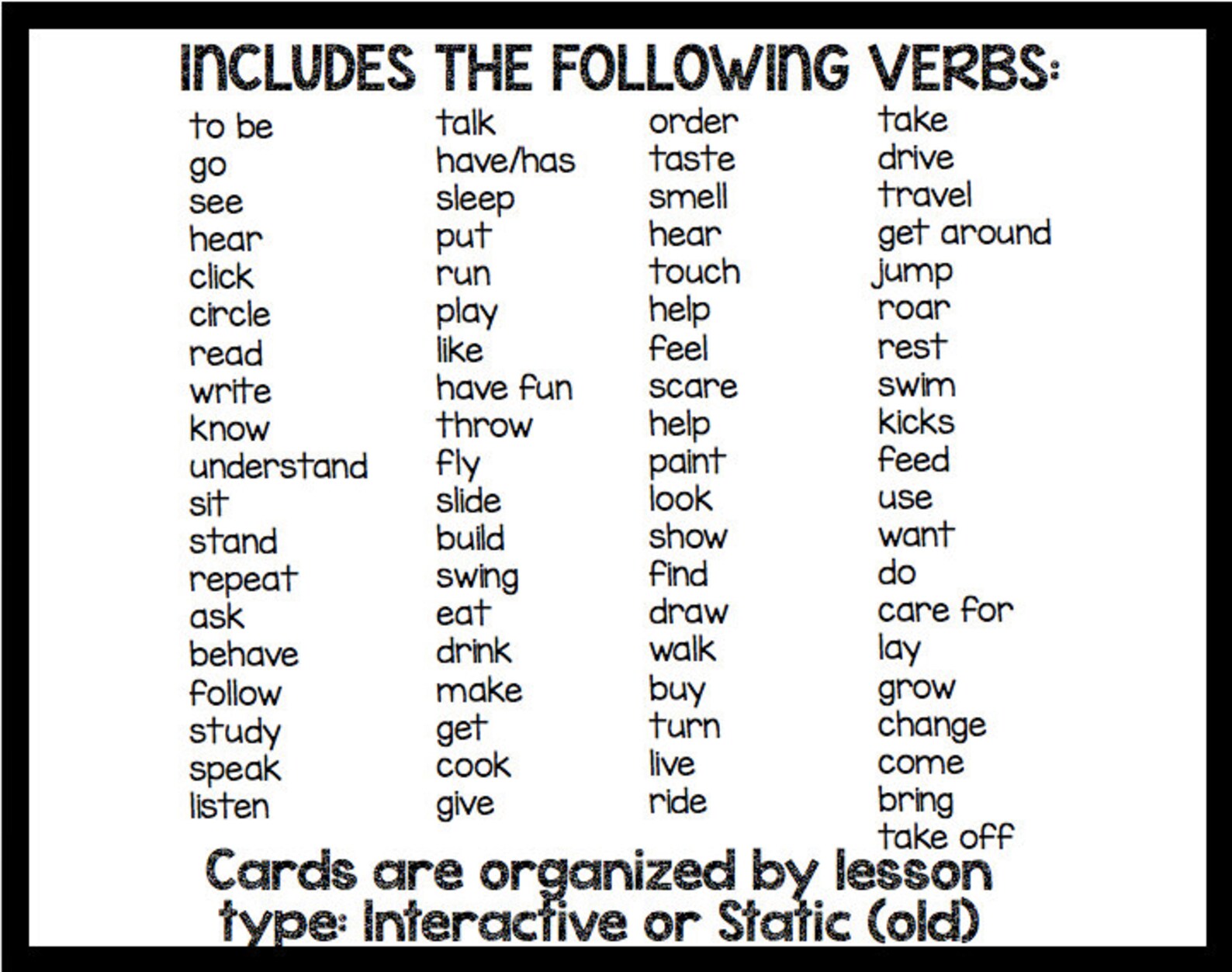 Online ESL Simple Present Tense Verb Conjugation Charts VIPKID Level 2 ...