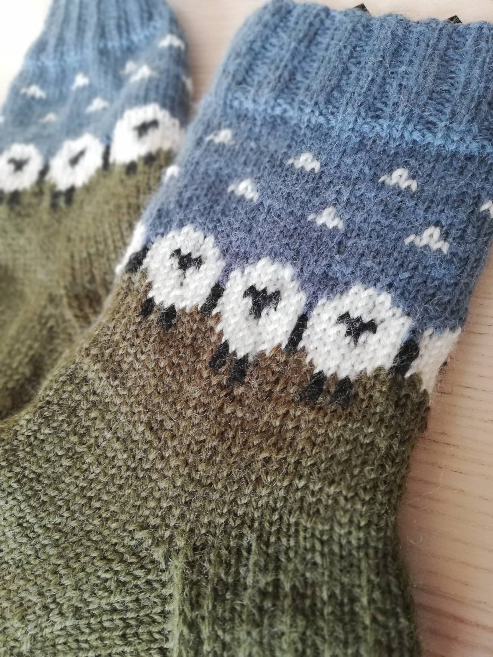 Sheep - Patterned Socks, Wool Winter Socks - Wool Accessories - Warm ...
