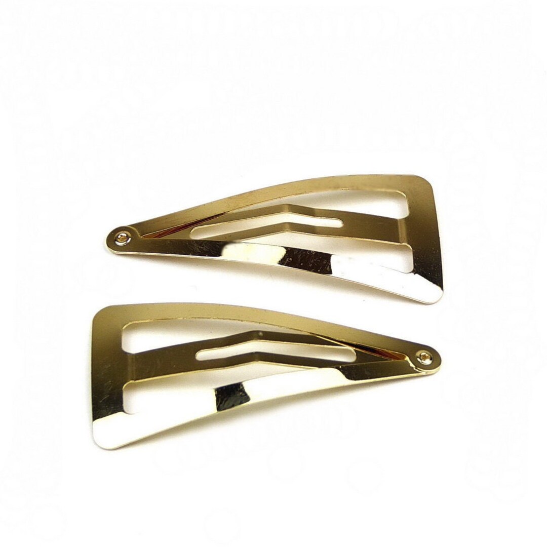 Lot of 6 Large Golden Triangle Clic Clac Hair Clips 6.5cmx3.2cm - Etsy