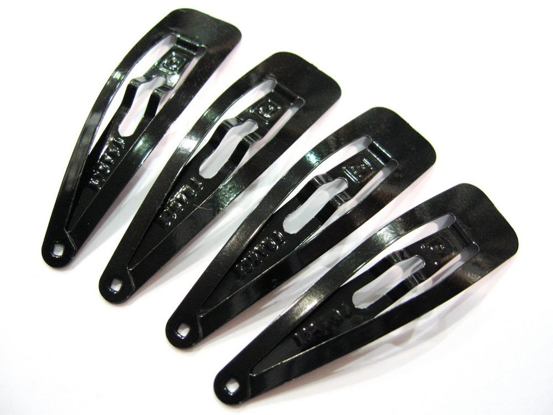 Set of 12 Black Mini Click Clac Hair Clips Made in France 3cm - Etsy