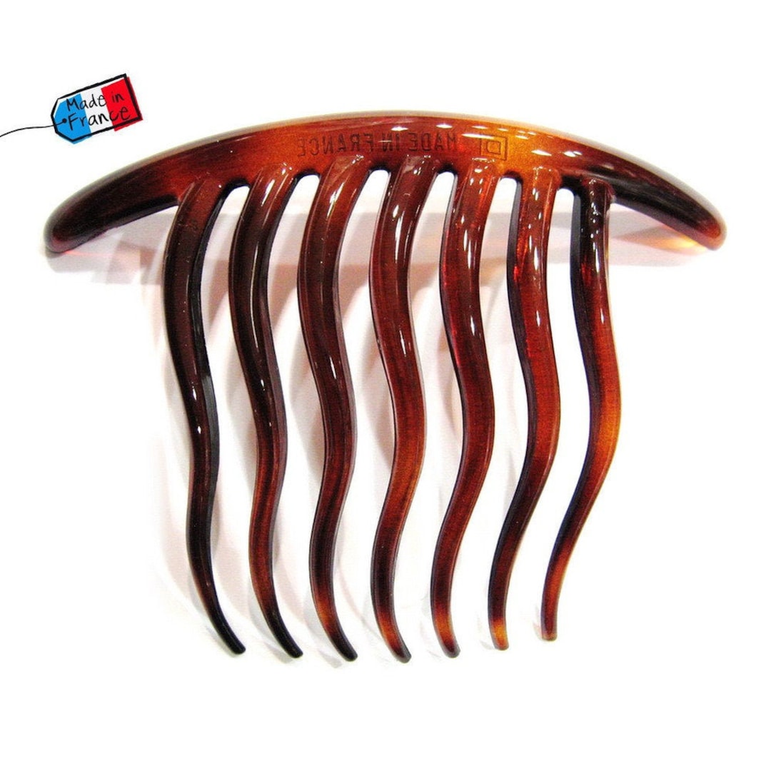2 Combs With Large Wavy Teeth Made in France Half-blond - Etsy