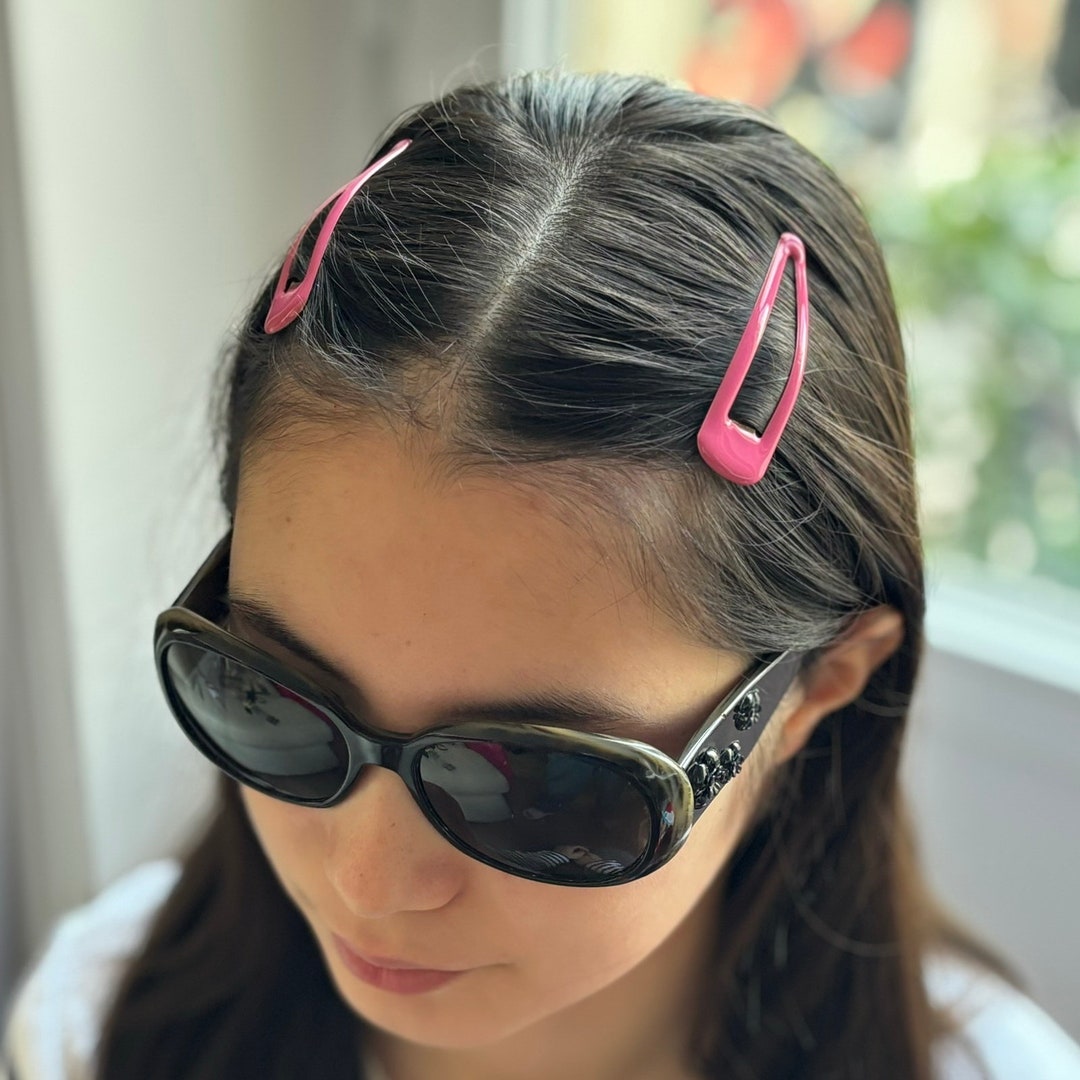 Set of 2 7cm Click-clack Hair Clips, Hair Accessory - Etsy