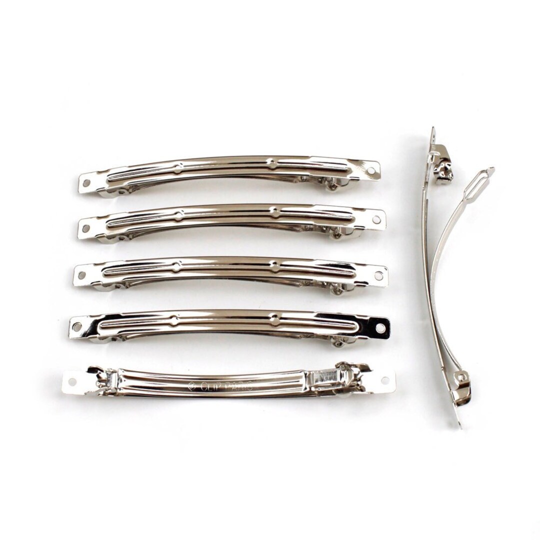50 Thin Bars 8cmx0.6cm clip Paris in Silver or Gold Metal, Hair ...
