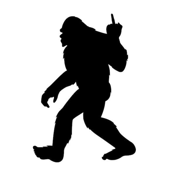 Bigfoot Flipping Bird - Etsy