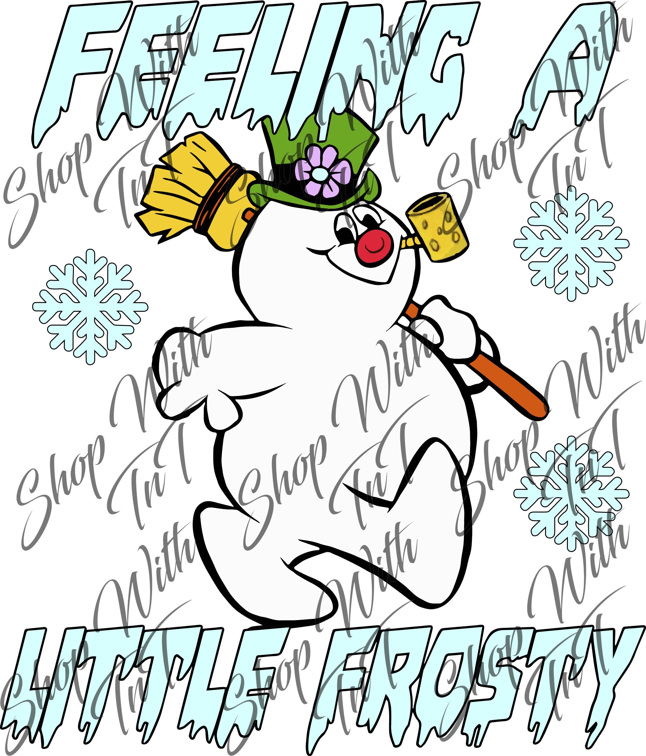 Snowman Feeling A Little Frosty Digital PNG file | Etsy