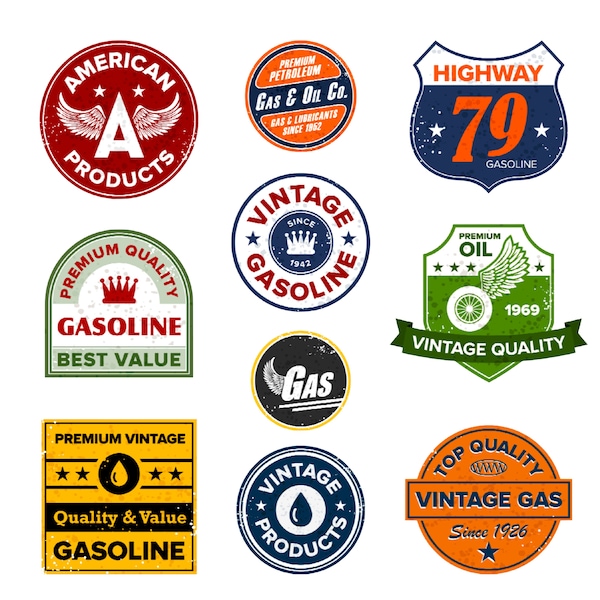 Vintage Gas Pump Decals - Etsy