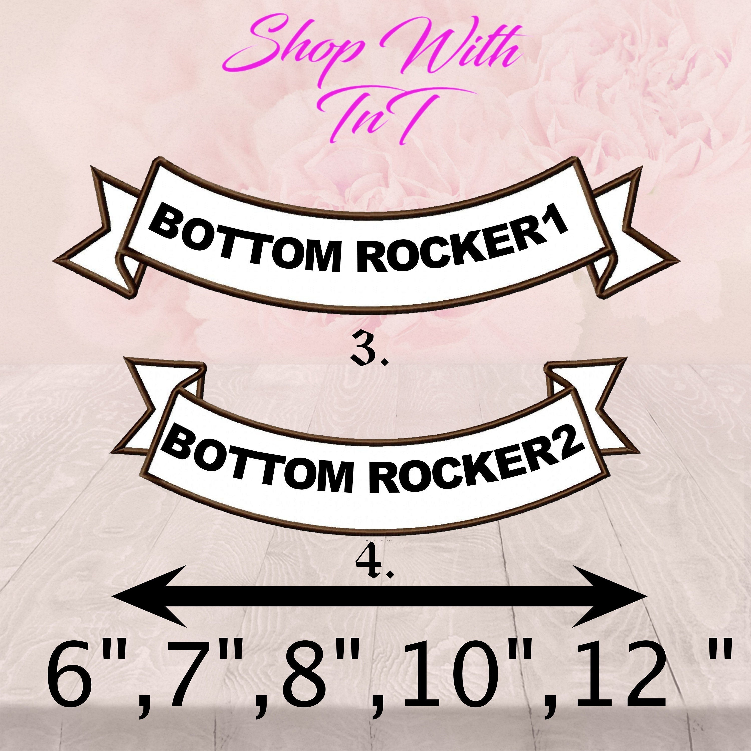 Custom Embroidered Rocker Patch: Biker Scroll, Iron on or Sew On - Etsy