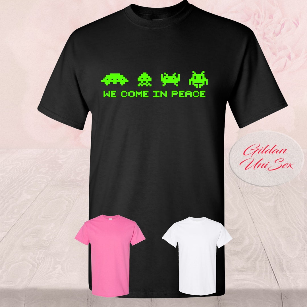 80s Space Invader Video Game, We Come in Peace, 8-bit, Flying Saucer, T ...
