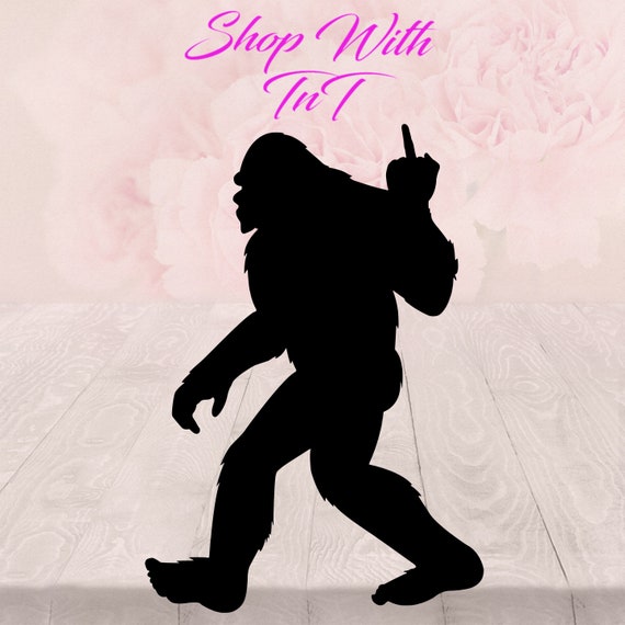Bigfoot Sasquatch Yeti Giving the Middle Finger Flipping the - Etsy